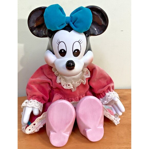Disney | Other | Vintage Walt Disney 9 Minnie Mouse Porcelain Wind Up ...